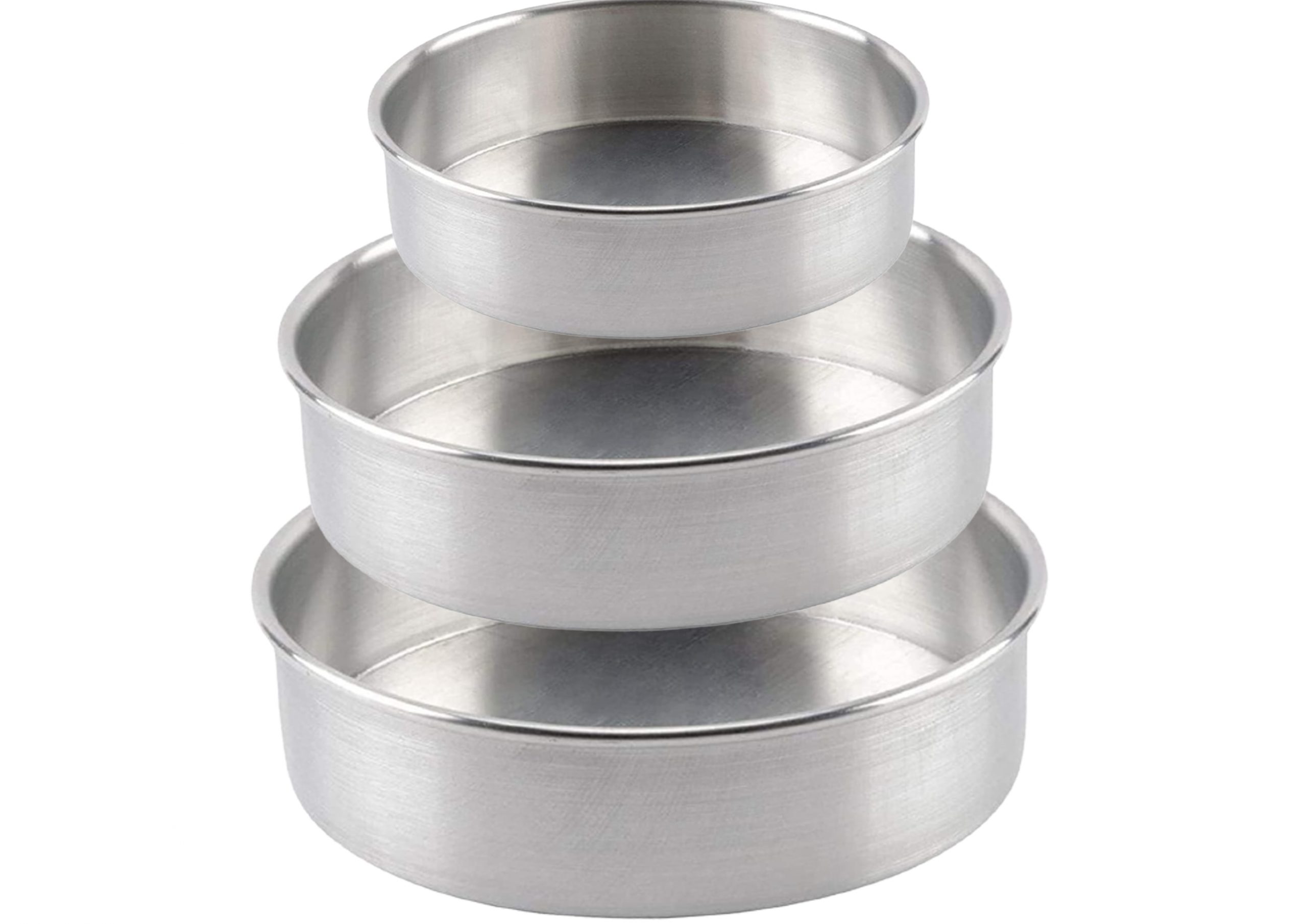 BAJAJ VACCO® Anodized Aluminium Baking/Cake Moulds (Set of Three) Round ...